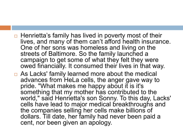 Henrietta Lack | PPTX