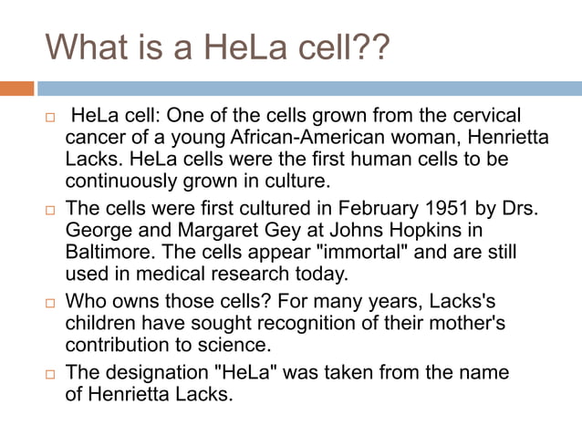 Henrietta Lack | PPTX
