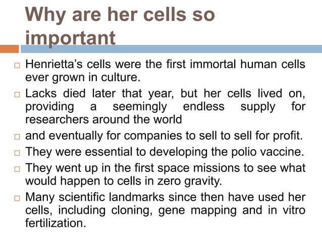 Henrietta Lack | PPTX