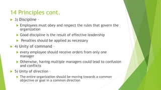 Henri Fayol Command Control Coordinate Plan Organize