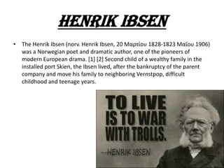 Henrik ibsen Mihalodimitrakis Victor 2013-2014 | PPT