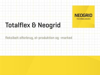 TotalFlex-projektet - fleksibelt elforbrug, elproduktion og marked af ...