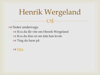 Henrik Wergeland | PPTX