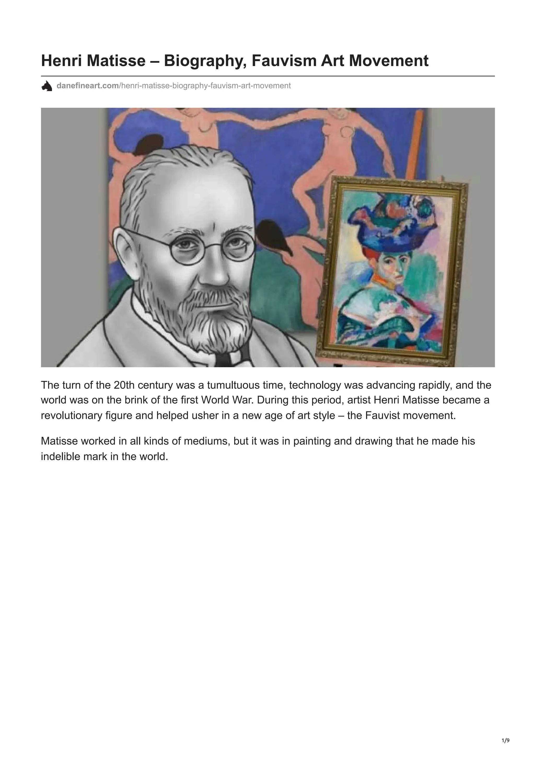 Henri Matisse - Biography Fauvism Art Movement.pdf