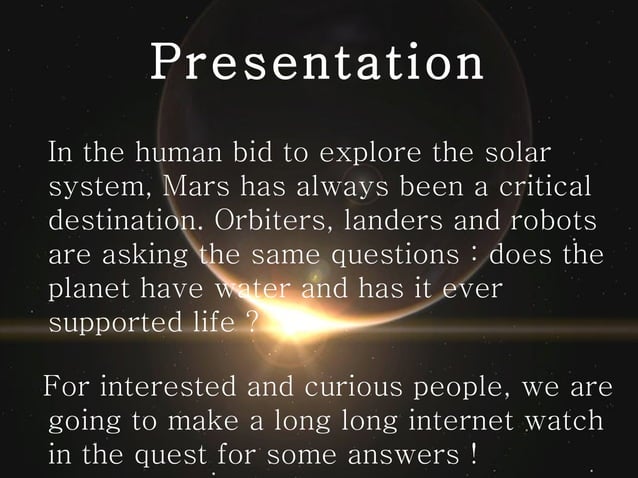 MARS EXPLORATION | PPT
