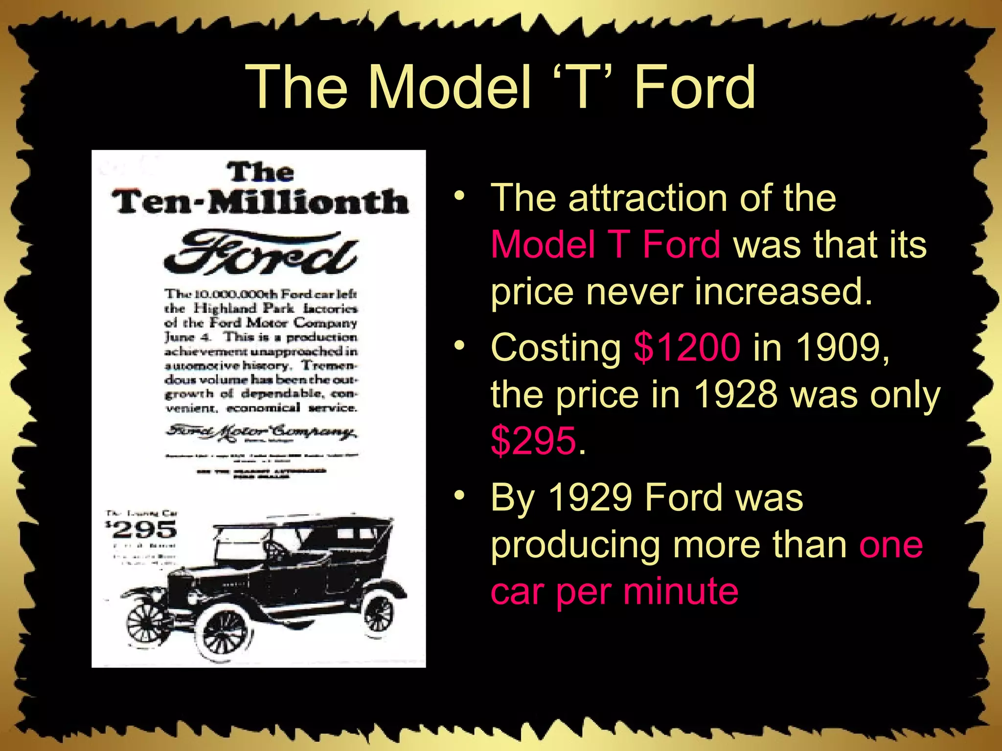 Henry Ford And Cycle Of Prosperity | PPT