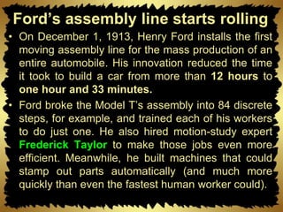 Henry ford, mass production, sceintific management | PPT