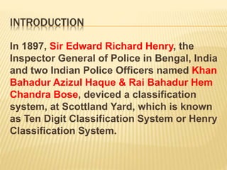 Henry Classification.pptx Seven Division of Henry Formula | PPTX