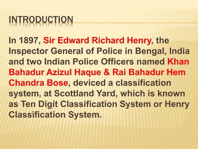 Henry Classification.pptx Seven Division of Henry Formula | PPTX