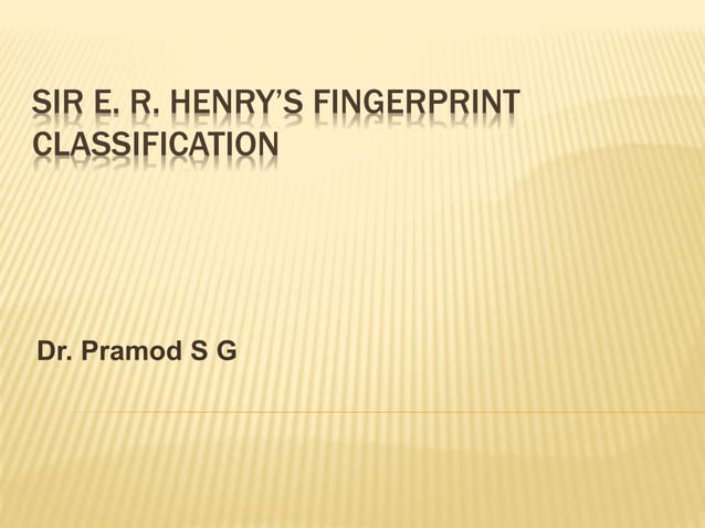 Henry Classification.pptx Seven Division of Henry Formula | PPT