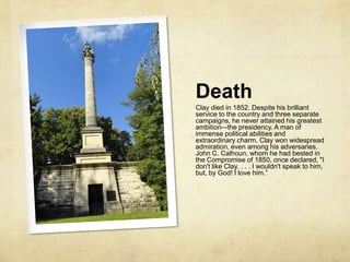 Henry clay "The Great Compromiser" | PPTX