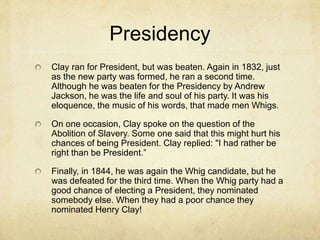 Henry Clay Politics | PPTX