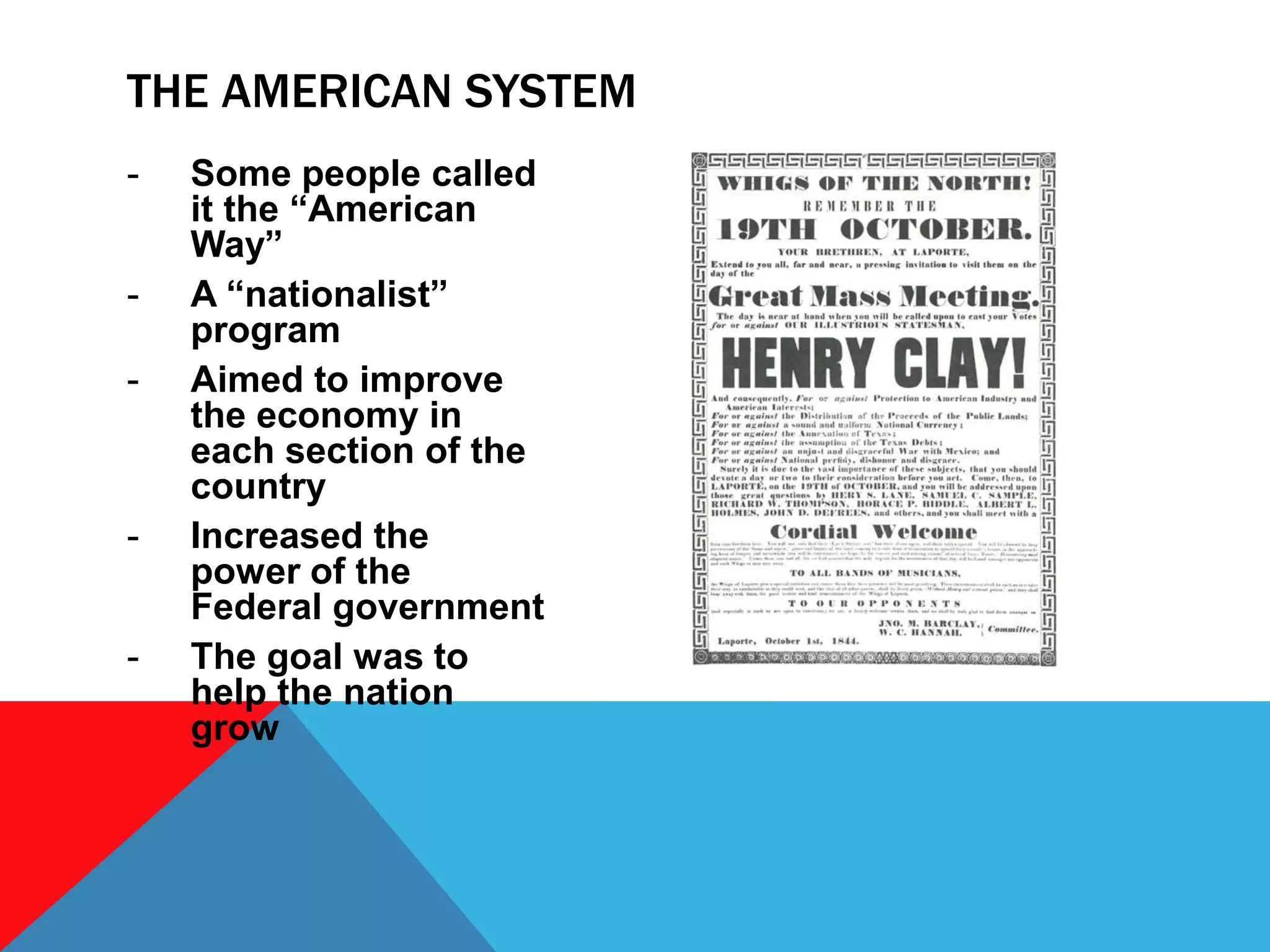 Henry clay's american system | PPTX