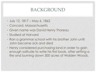 Henry David Thoreau | PPTX