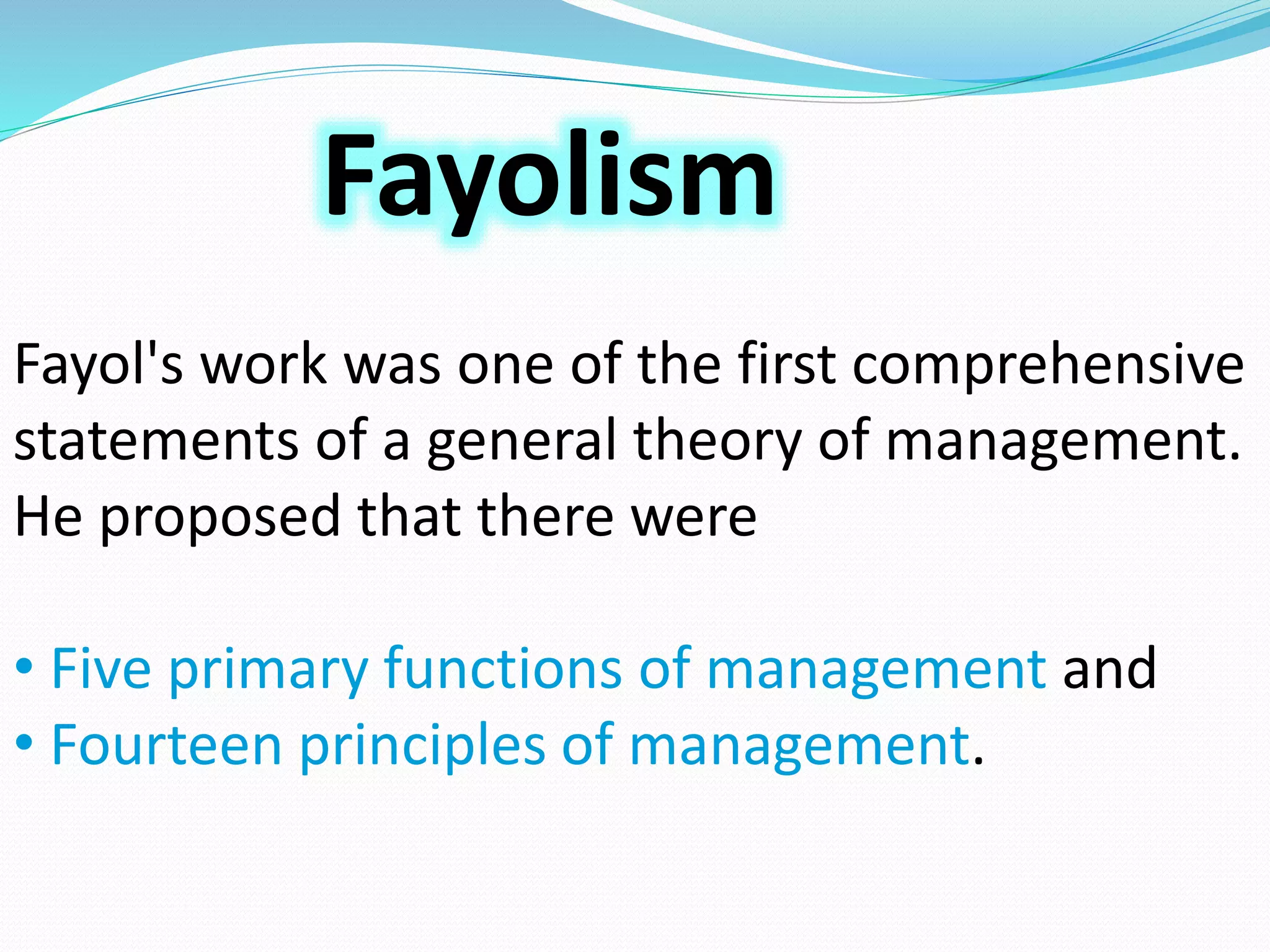 Henry Fayol (1841-1925) | PPTX