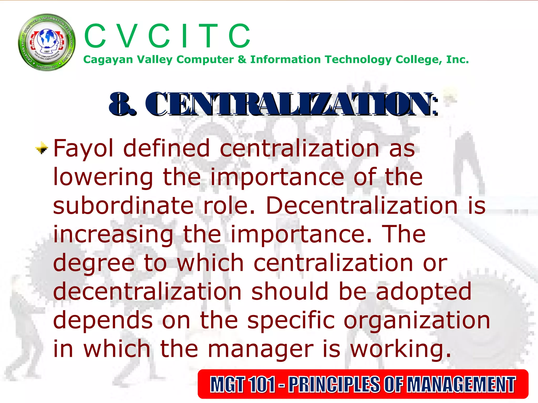 Henry fayol 14 principles of Management | PPT