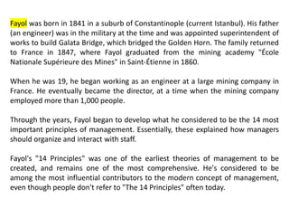 Henry fayol's 14 principles ppt | PPTX