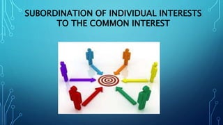 Principle Of Subordination Of Individual Interest To General Interest