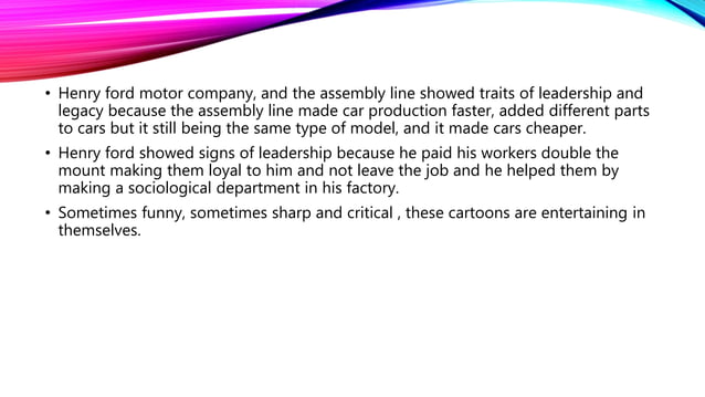Presentation on Henry ford | PPTX | Automotive Industry | Industries