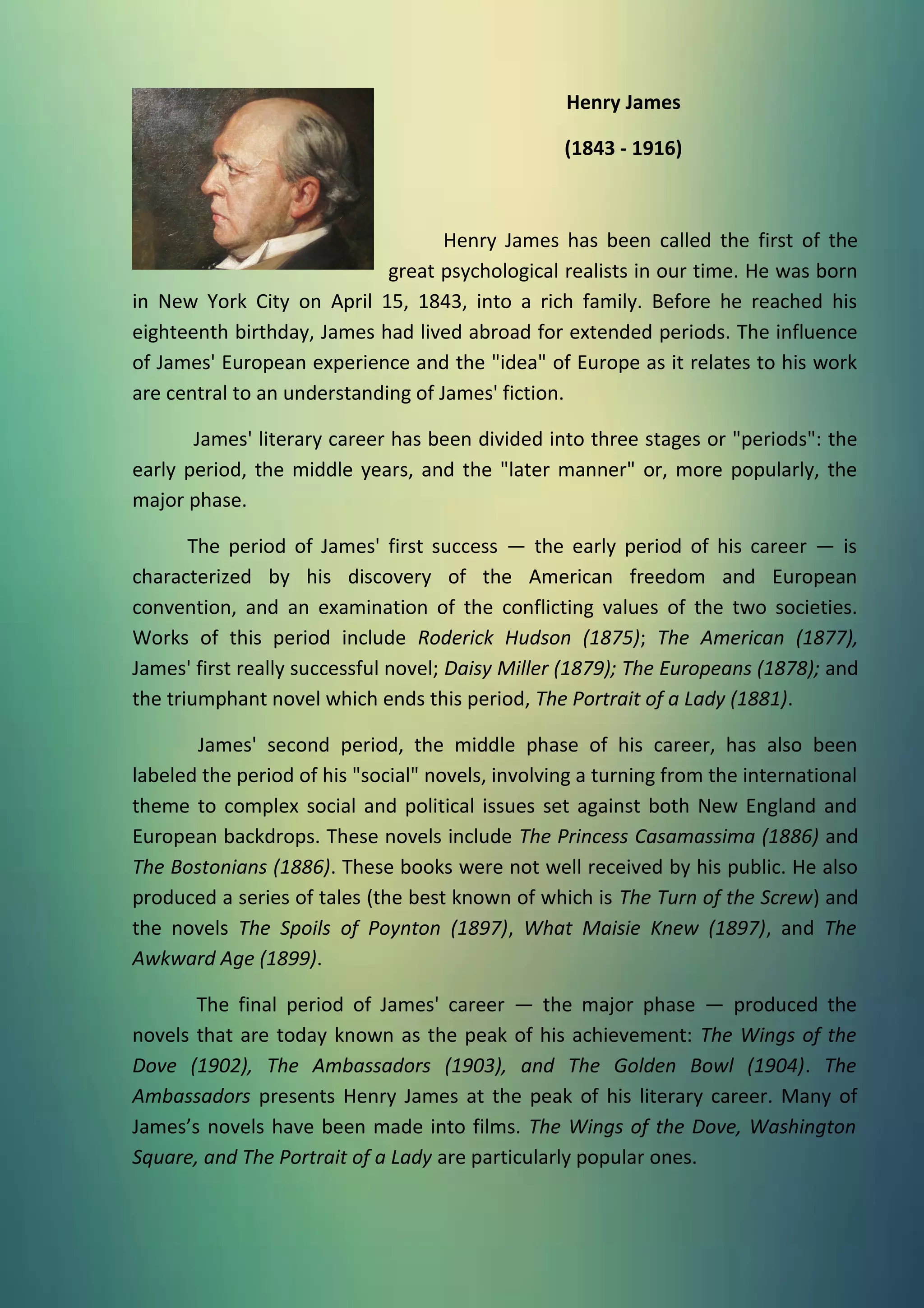Henry james | DOC