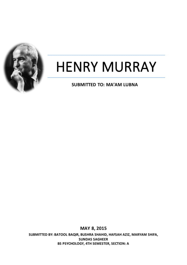 Henry murray | DOCX