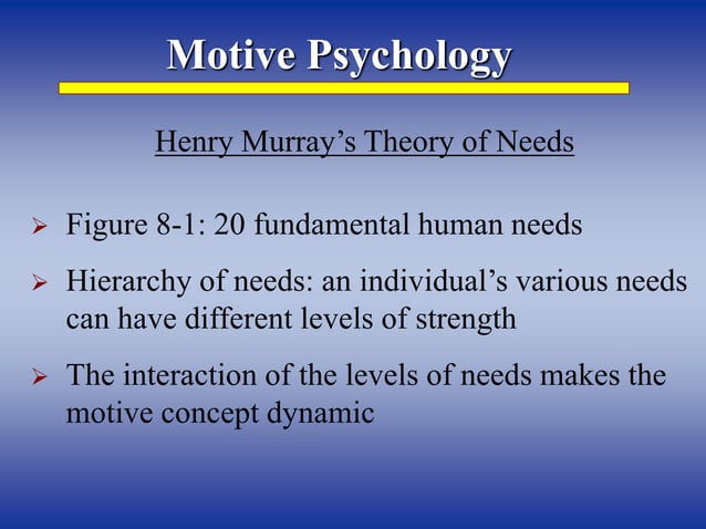 Henry murray needs | PPTX | Sexual Conditions | Sexual Health