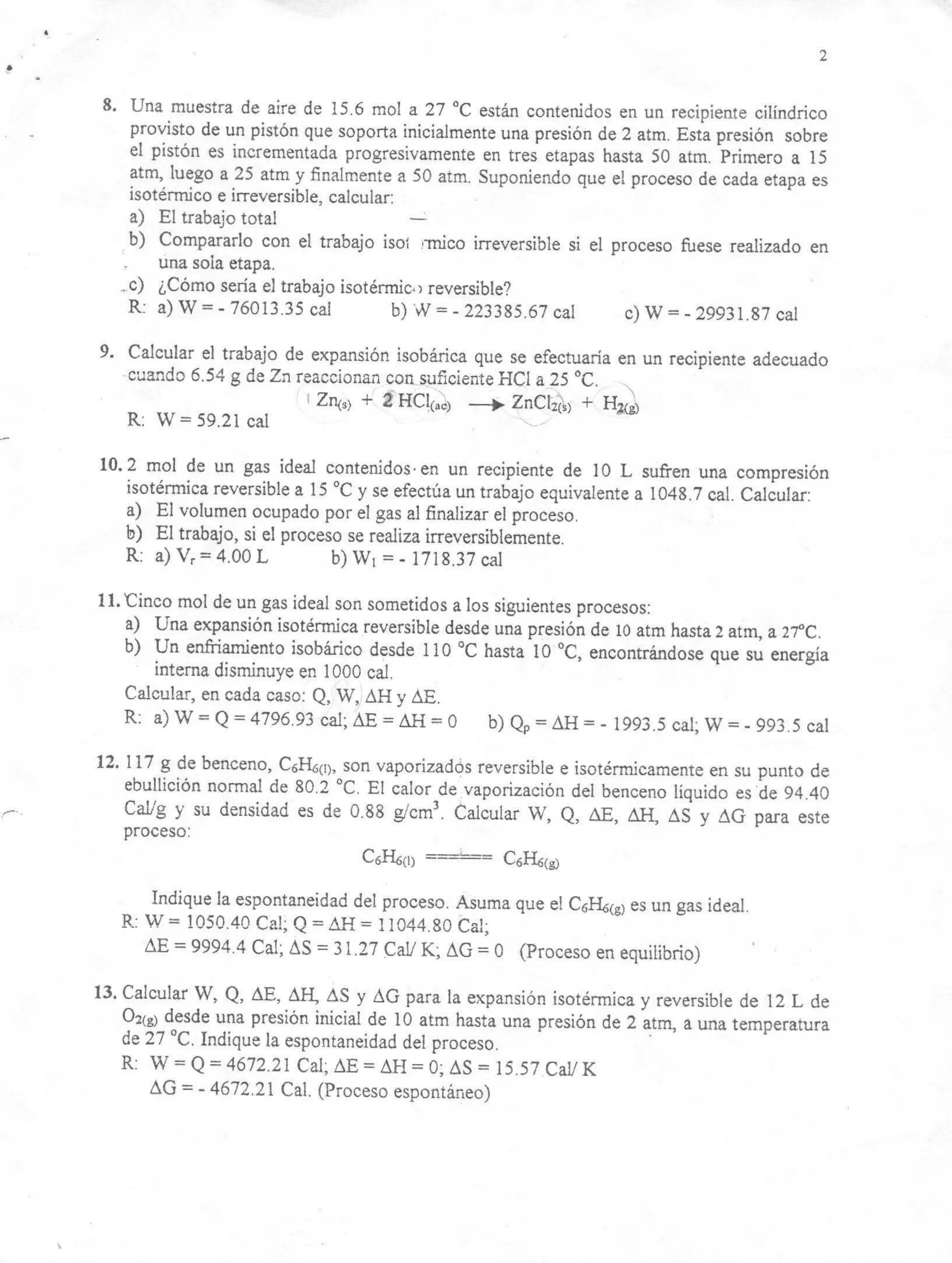 Henry Rodriguez, Tema 5, Problemario Termodinamica | PDF