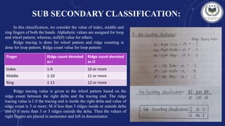 Henry’s 10 digit classification of fingerprint | PPTX