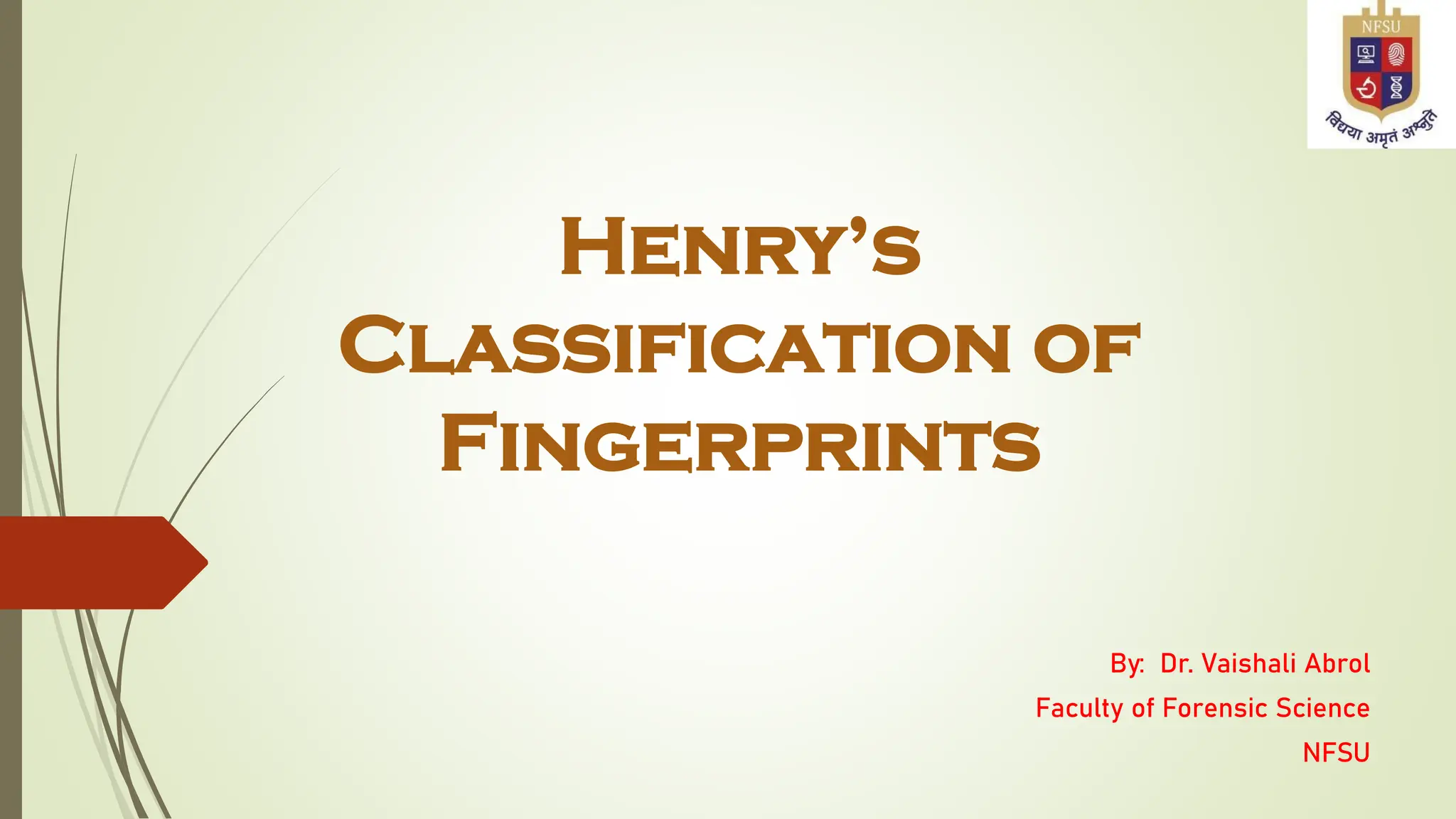 The Henry Classification system is a method used in fingerprint identification. | PDF