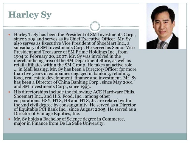 Henry sy | PPTX | Business | Business and Finance