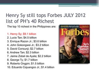 Henry sy final | PPTX