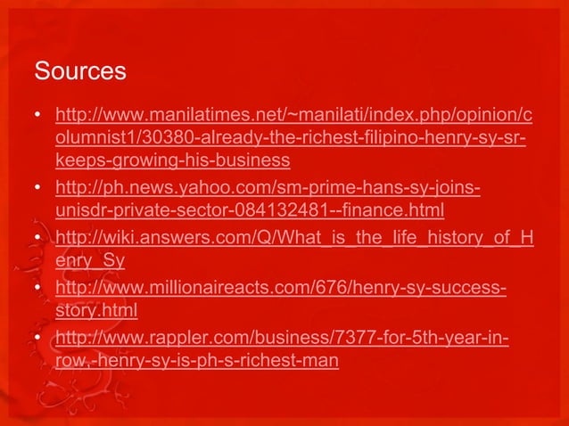 Henry sy ppt (final) | PPTX