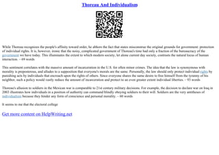 Henry Thoreau Essay | PPT