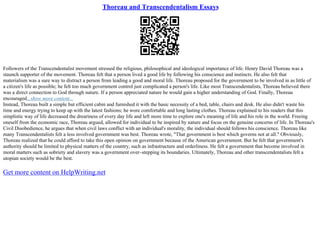 Henry Thoreau Essay | PPT