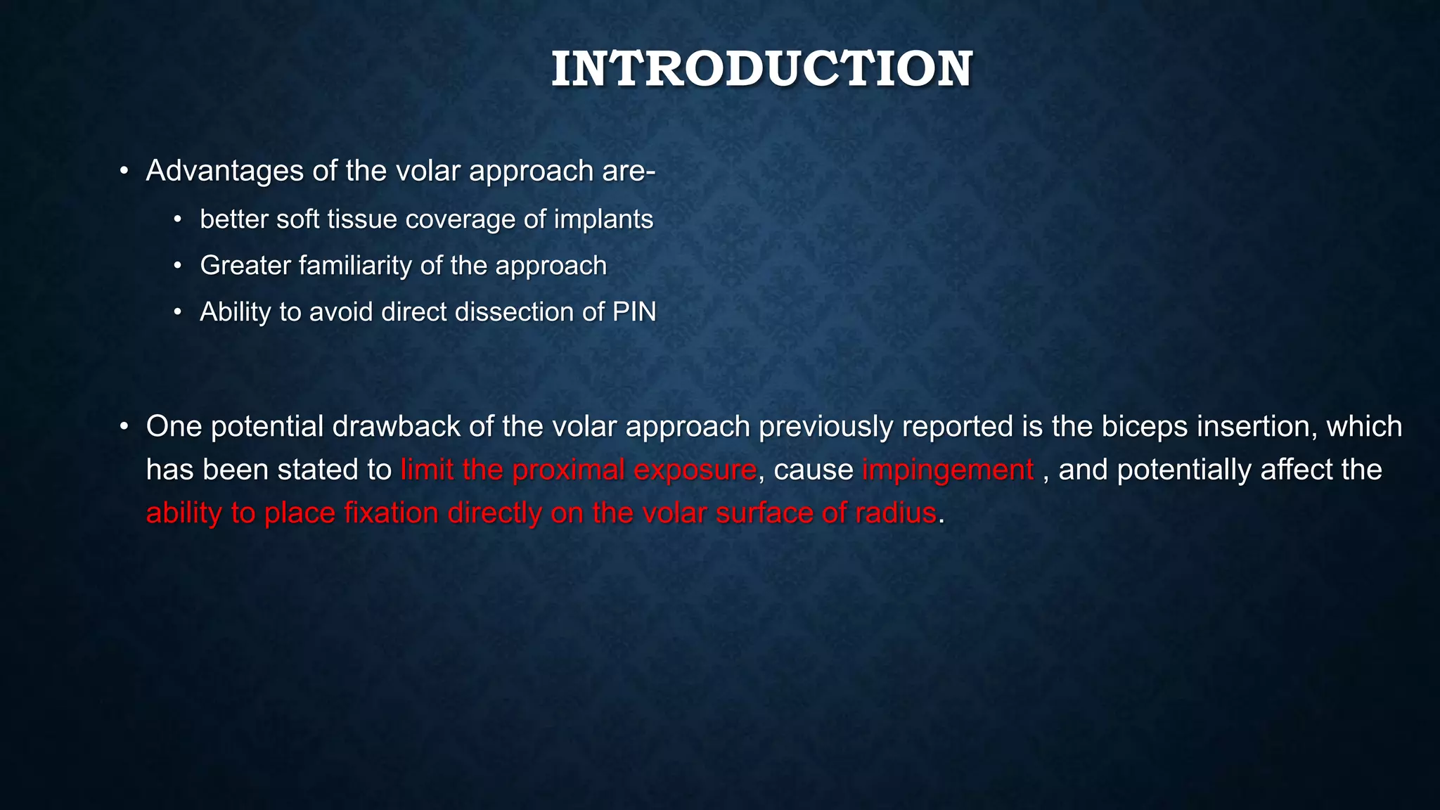 Henry versus thompson approach for fixation of proximal third radial ...