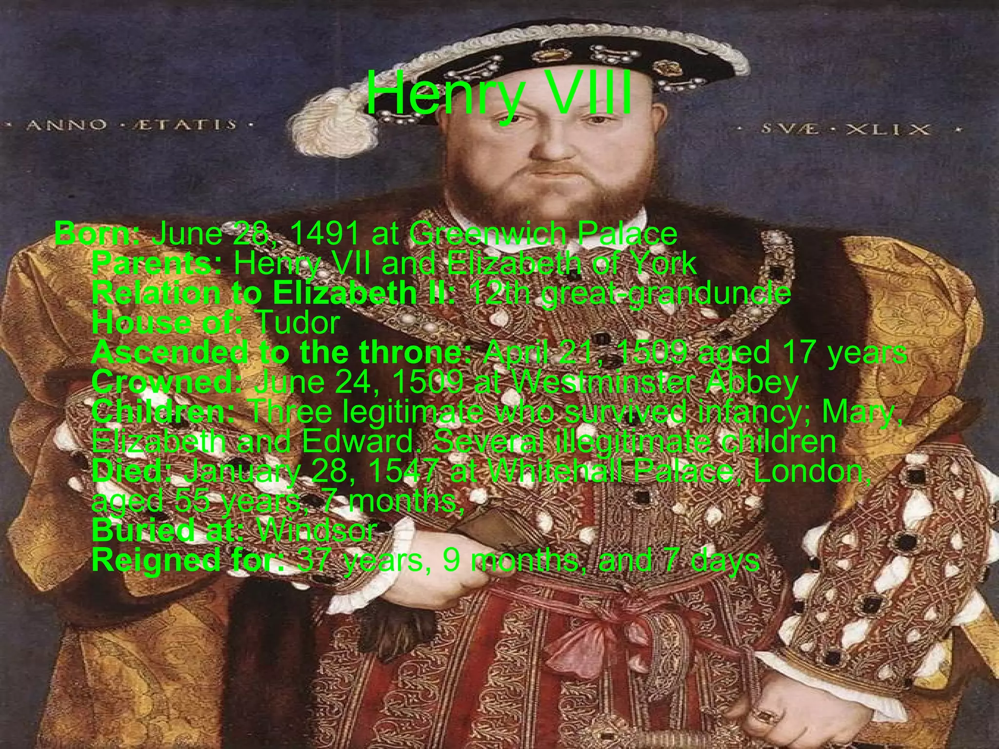 Henry Viii And His Six Wives | PPT