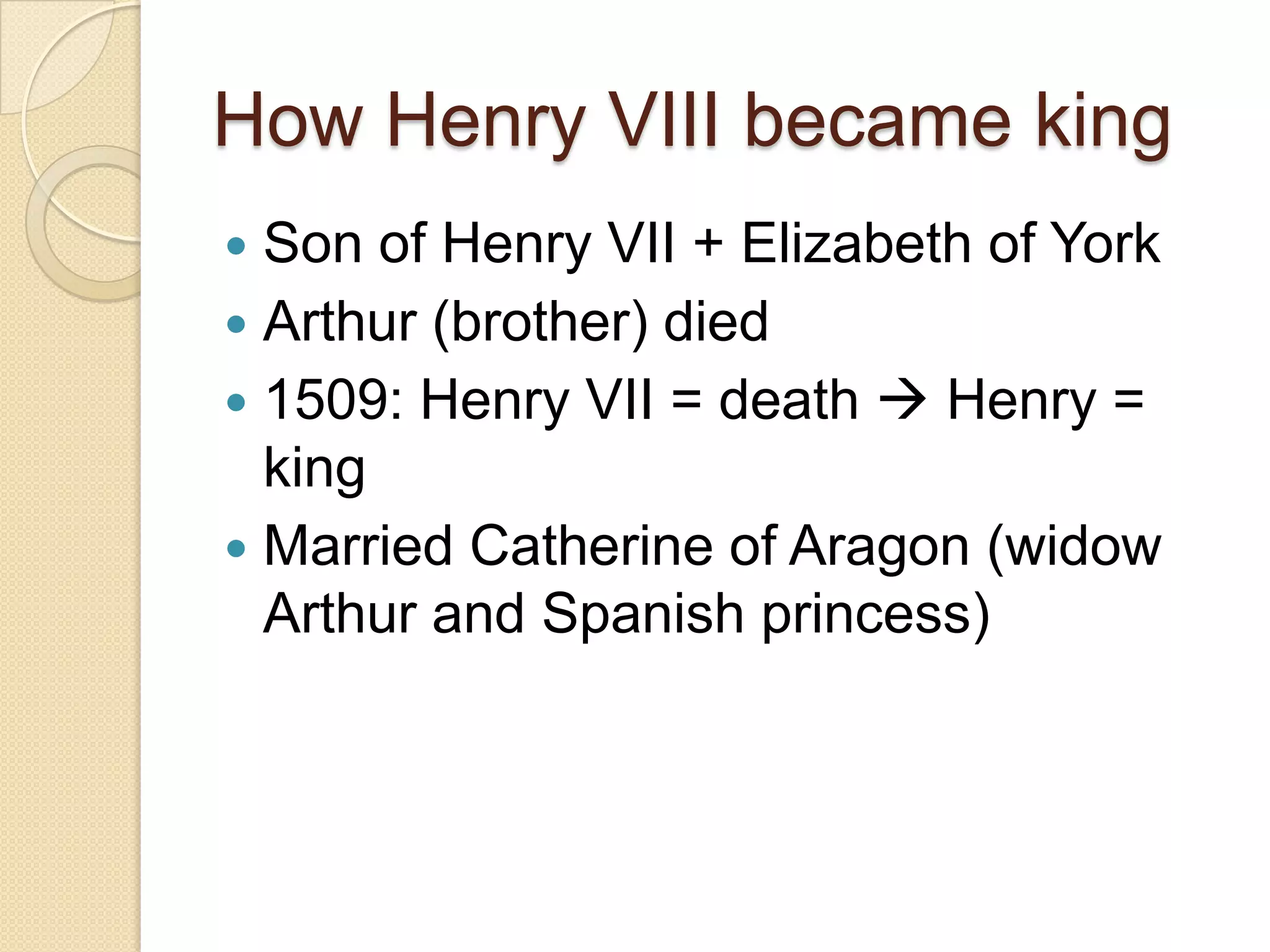 Henry viii and his six wives ppt | PPTX
