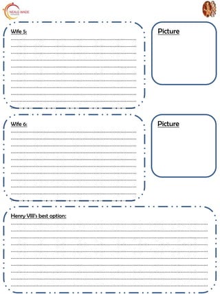 Henry viii homework level 3 and 4 | PDF