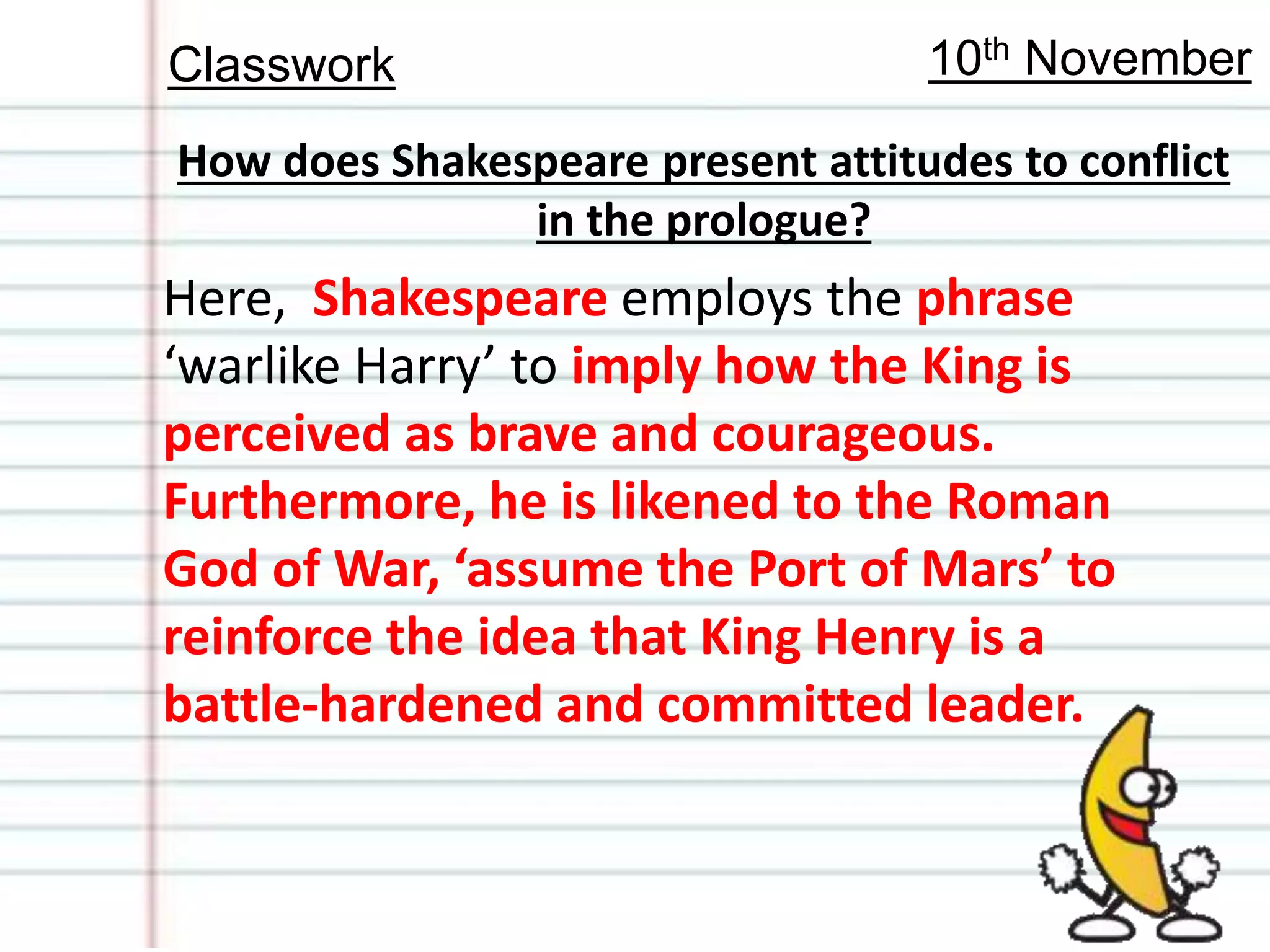 Henry V Prologue | PPTX