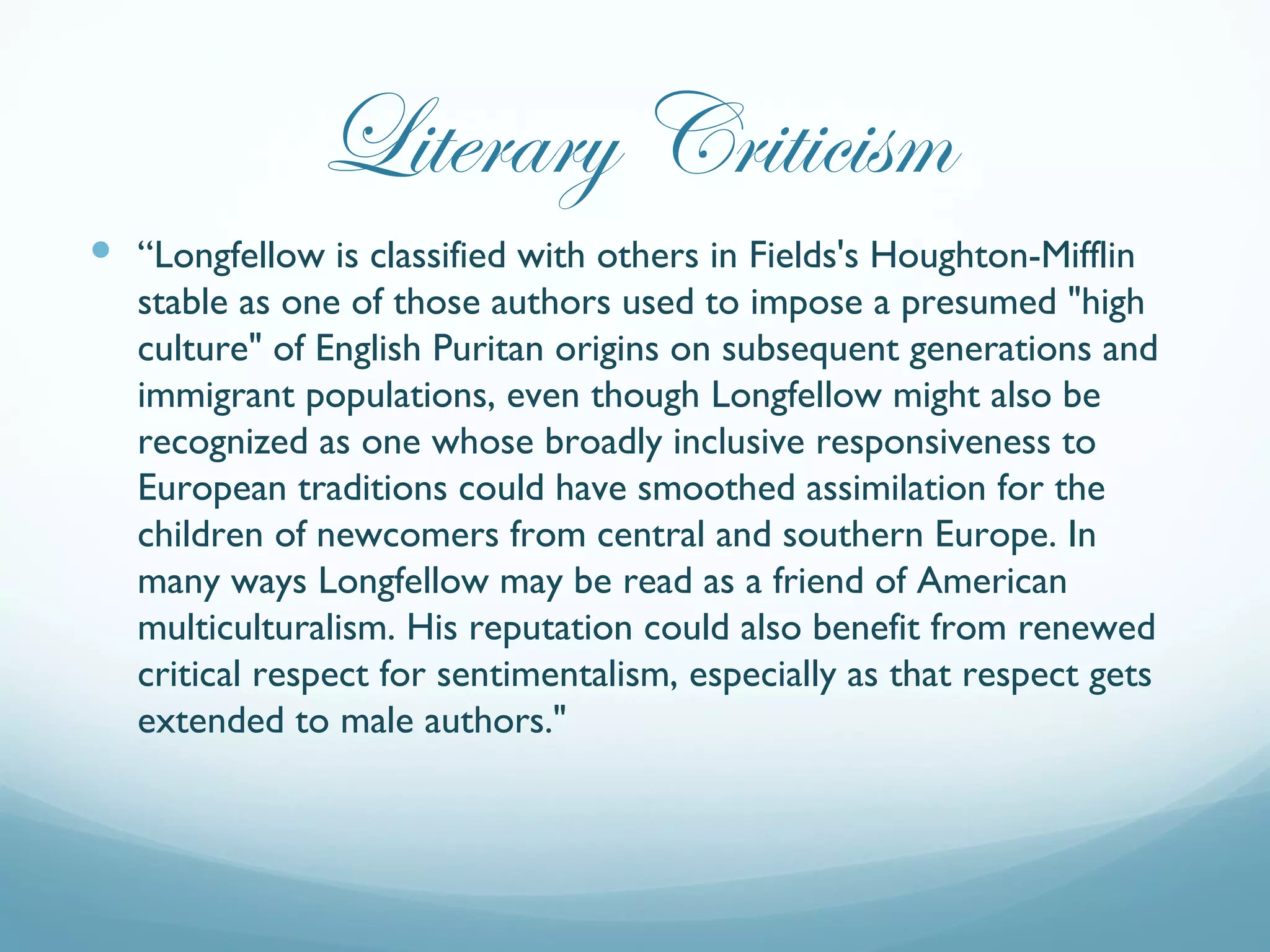 Henry wadsworth longfellow ppt | PPT
