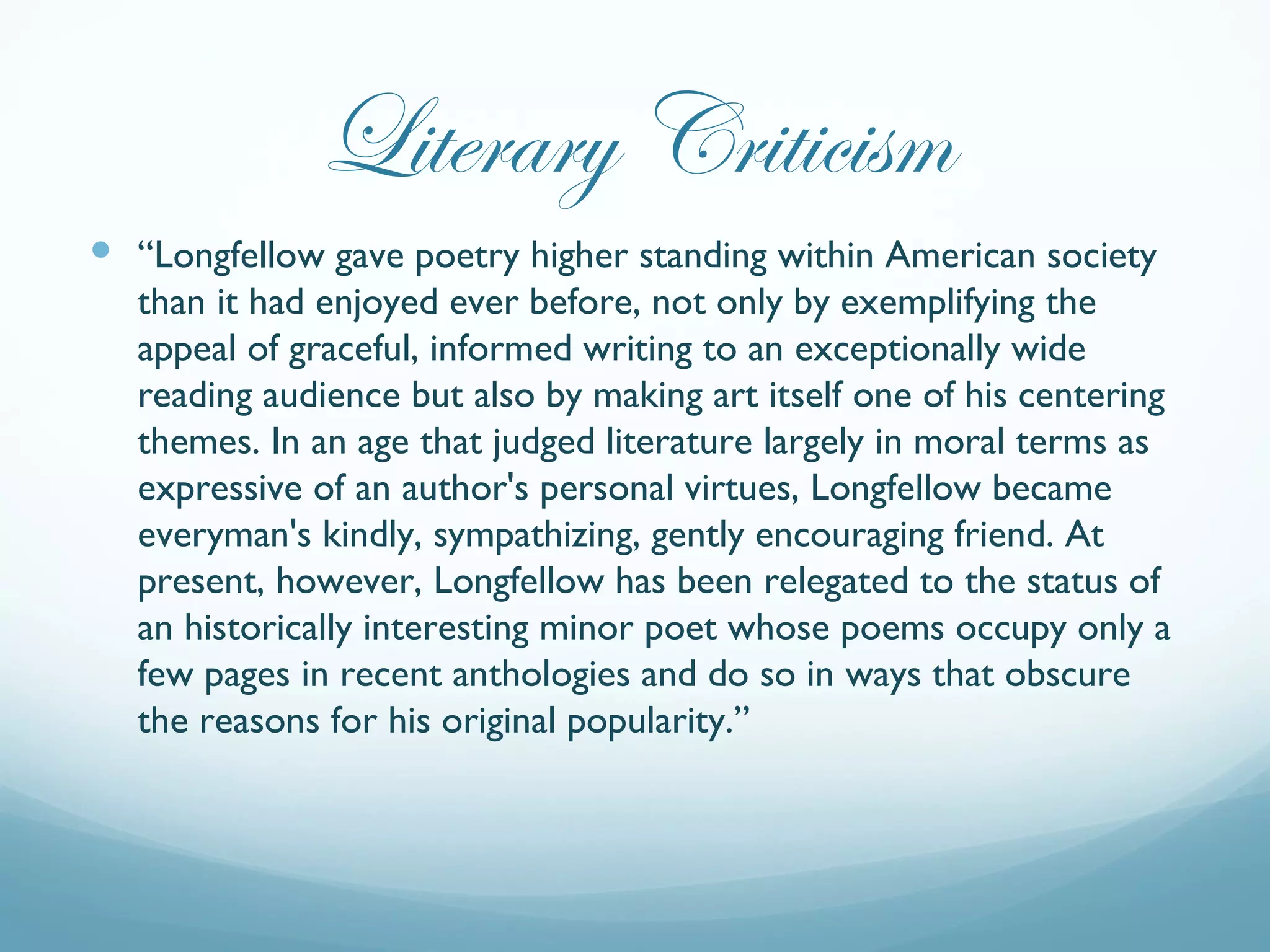 Henry wadsworth longfellow ppt | PPT