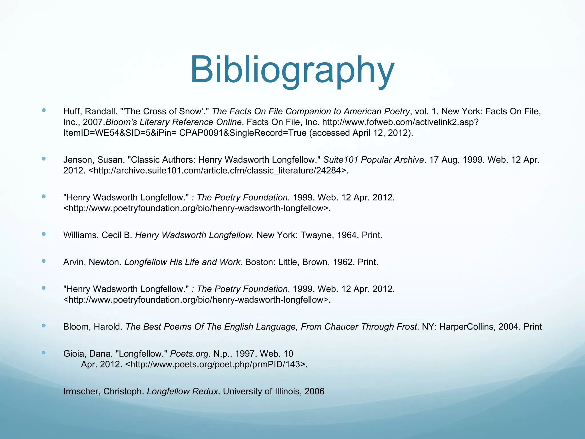 Henry wadsworth longfellow ppt | PPT