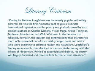 Henry wadsworth longfellow ppt | PPT