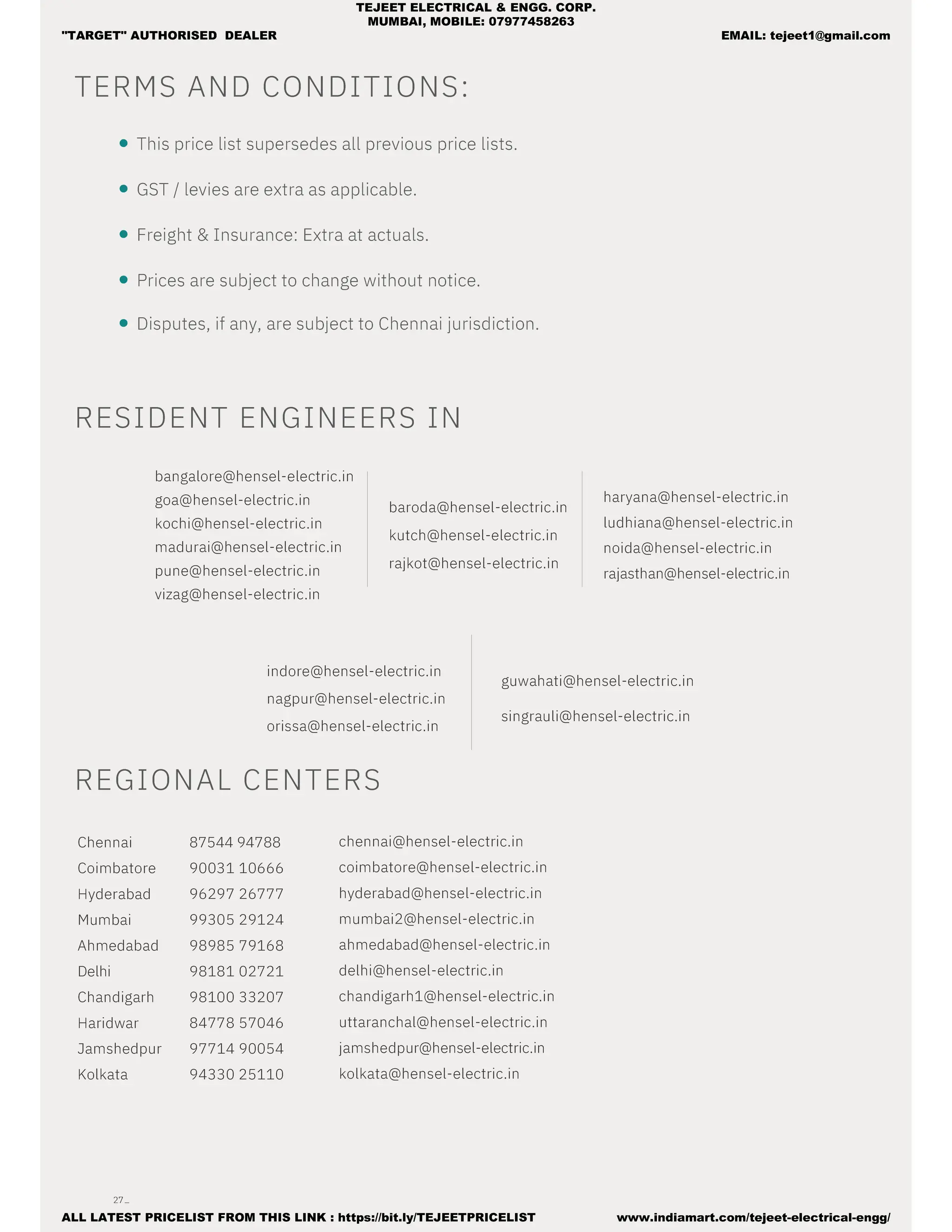 HENSEL JUNCTION BOX PRICE LIST wef 15-04-2024.pdf