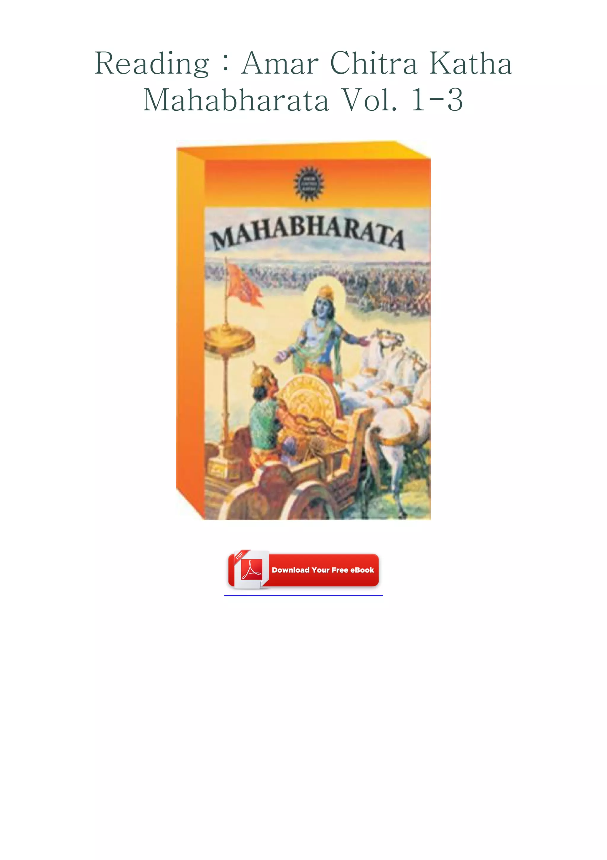 Hent&Lees Amar Chitra Katha Mahabharata Vol. 1-3 Hel sida | PDF | Tablets and E-readers ...
