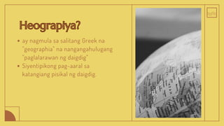 heograpiya ng Daigdig.pdf joshua souribio | PDF