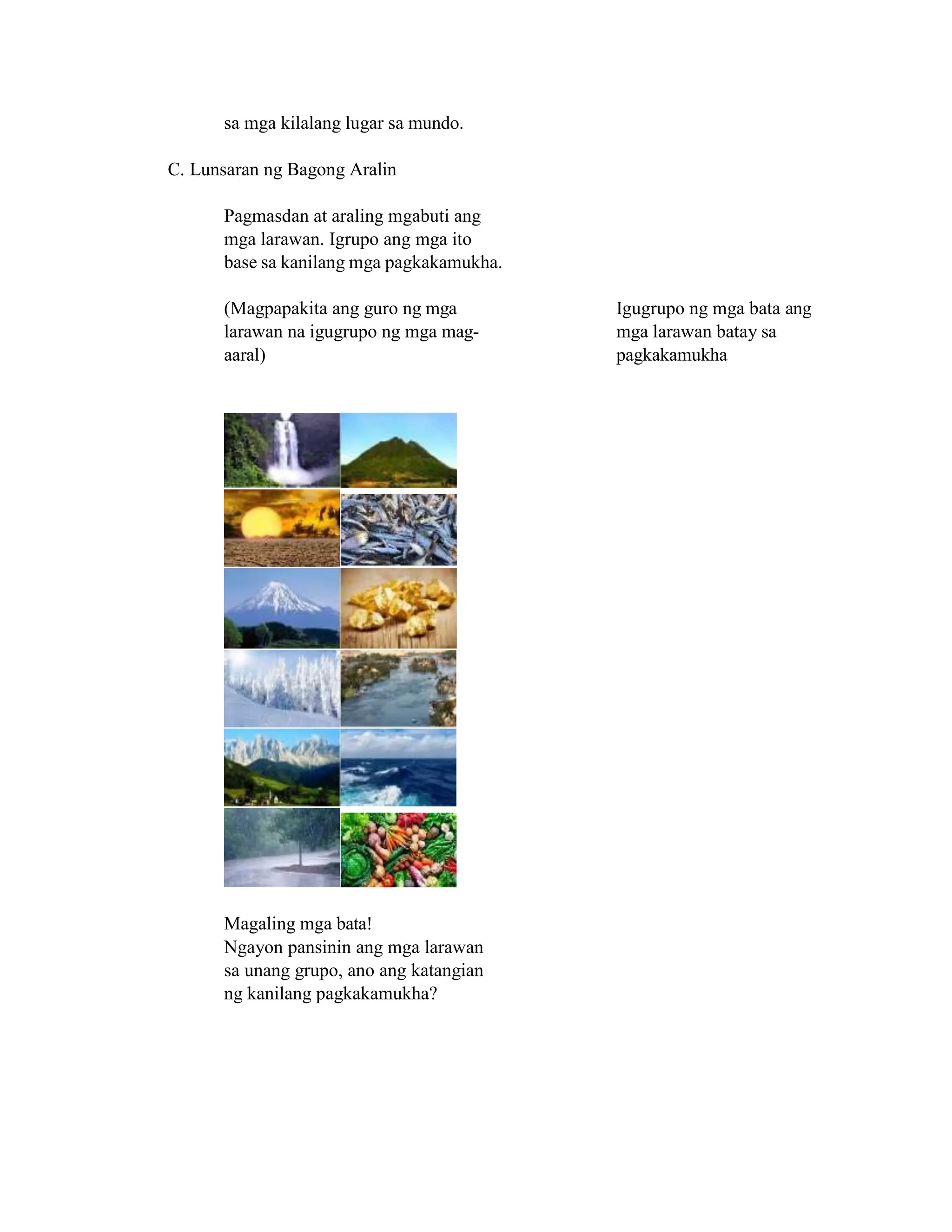 Banghay Aralin sa Araling Panlipunan 8Heograpiya ng Daigdig | DOCX