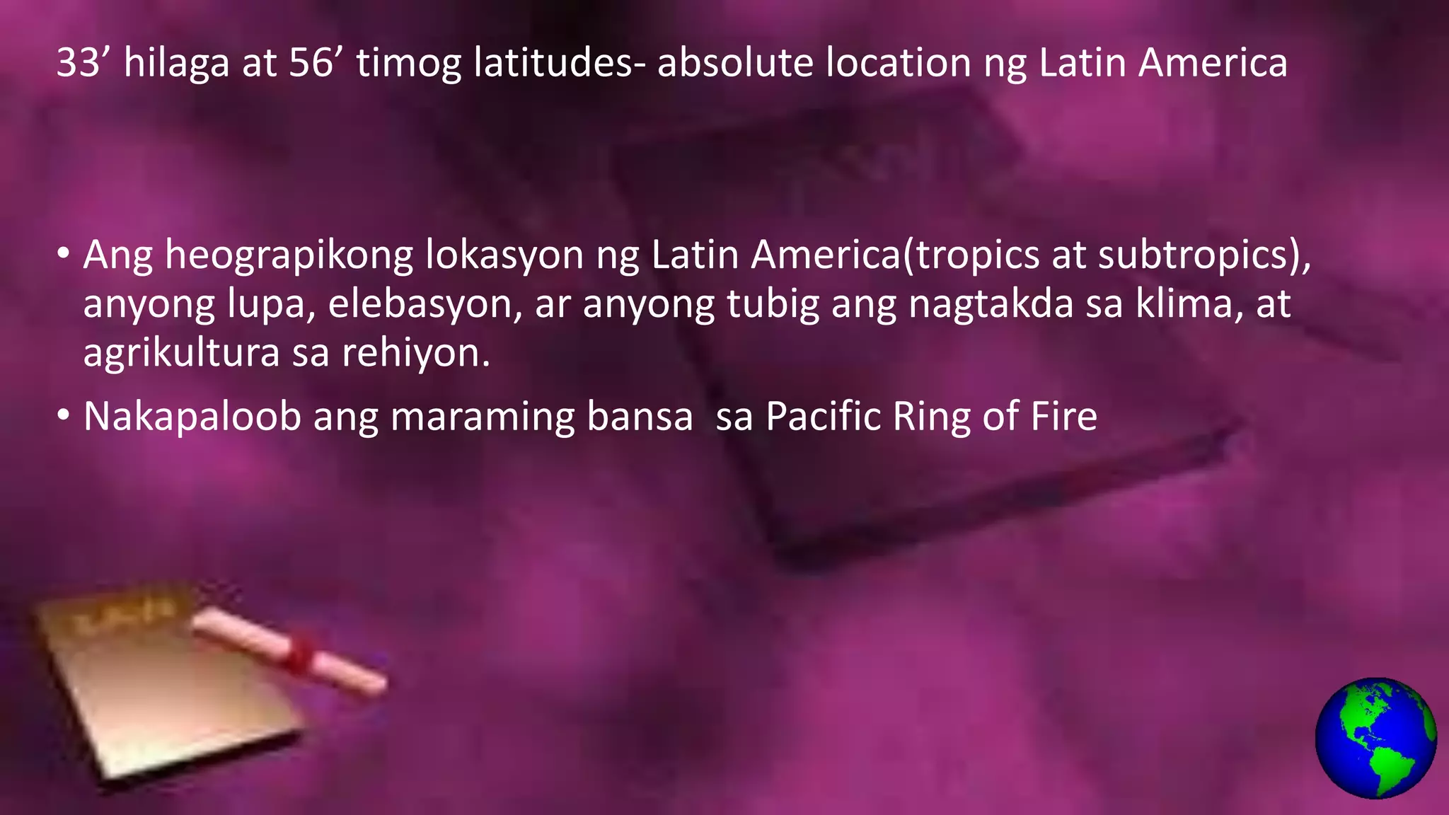 Heograpiya ng mesoamerica at timog america | PPTX