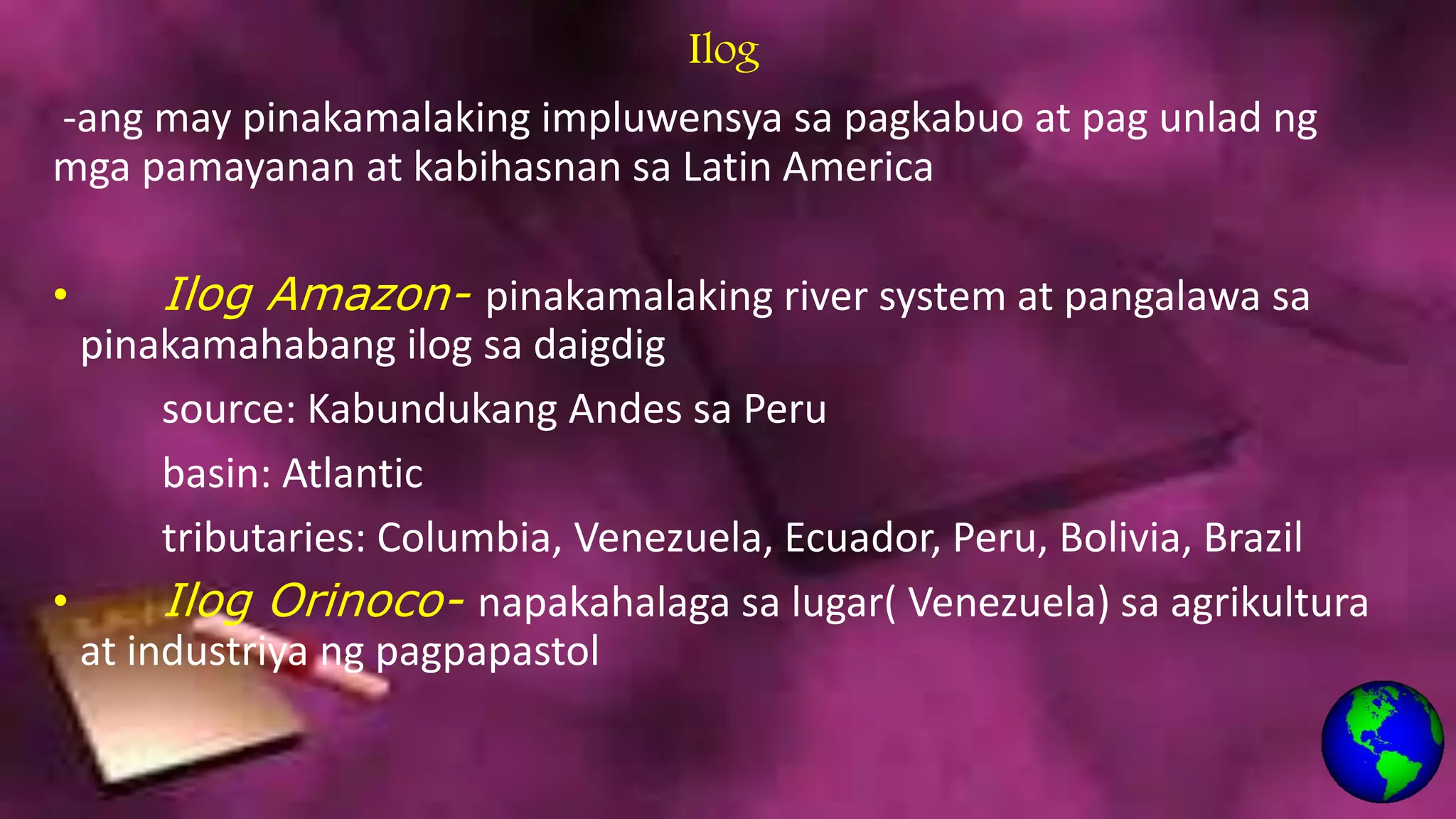 Heograpiya ng mesoamerica at timog america | PPTX