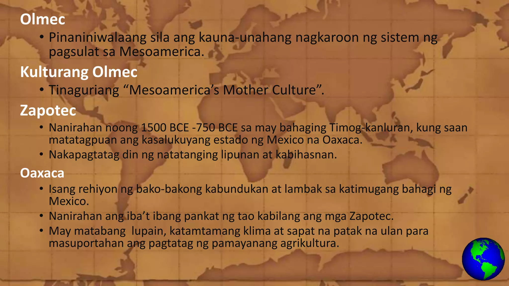 Heograpiya ng mesoamerica at timog america | PPTX
